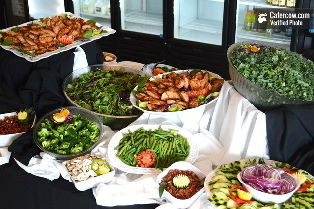 Classic Salad Bar with Beautiful Setup from Arguello Catering on CaterCow